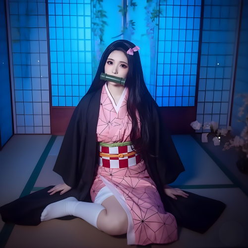 Nezuko Kamado Anime Kimono Cosplay Costume – ThePoysha