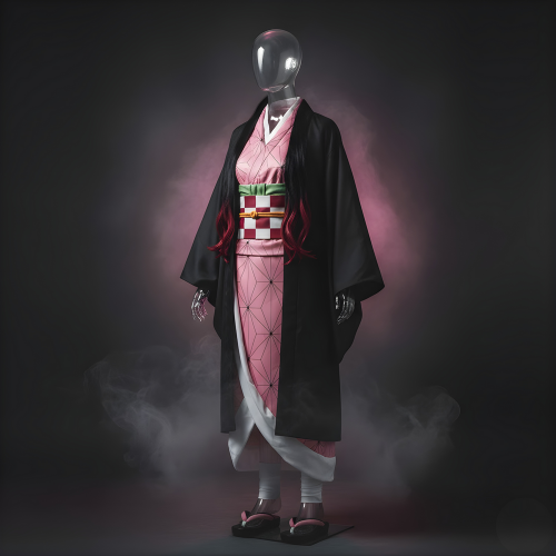 Nezuko Kamado Anime Kimono Cosplay Costume – ThePoysha