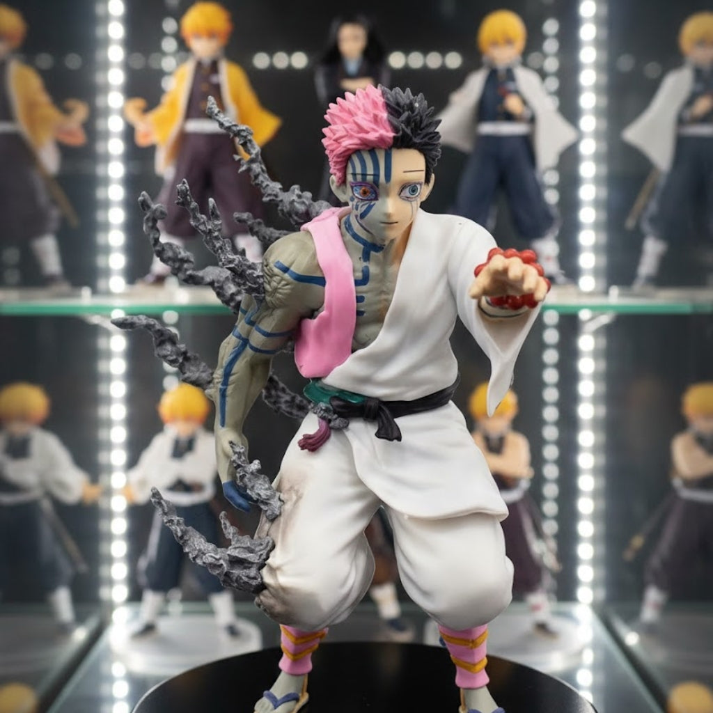 Akaza Kneeling Figure 17cm Demon Slayer Anime Collectible Statue ...