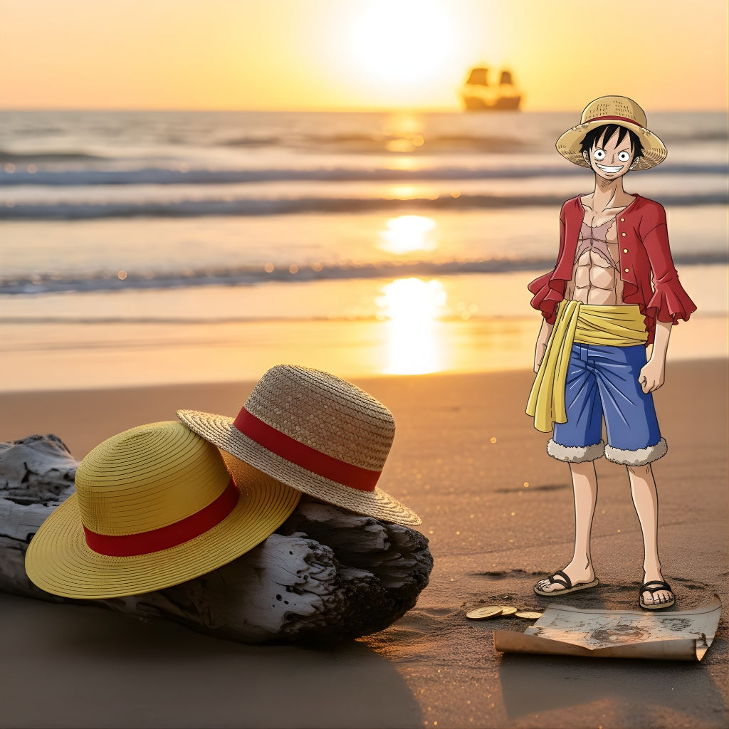 Luffy Straw Hat One Piece Cosplay Summer Sun Hat Unisex Adult – ThePoysha